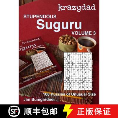 【3-4周达】Krazydad Stupendous Suguru Volume 3: 108 Puzzles of Unusual Size [9781946855183]