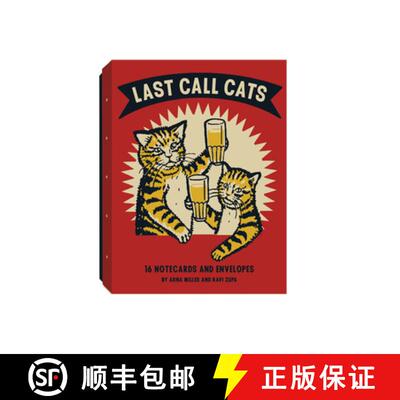 【3-4周达】Last Call Cats Notecards [With Envelope] [9781797205137]