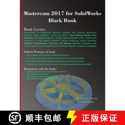 【3-4周达】Mastercam 2017 for SolidWorks Black Book [9781988722054]
