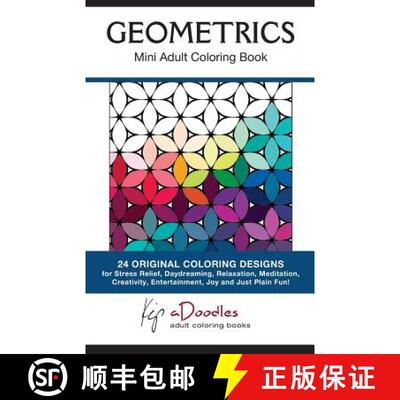 【3-4周达】Geometrics: Mini Adult Coloring Book [9781886522084]