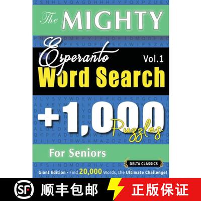 【3-4周达】The Mighty Esperanto Word Search - 1,000 Puzzles for Seniors - Delta Classics - Giant Edit... [9798349053603]