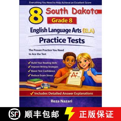 【3-4周达】8 South Dakota Smarter Balanced Grade 8 English Language Arts (ELA) Practice Tests: Compre... [9798256193690]