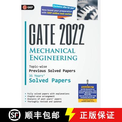 【3-4周达】GATE 2022 Mechanical Engineering - 35 Years Topic-wise Previous Solved Papers [9789390820917]