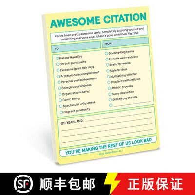 【3-4周达】Knock Knock Awesome Citation Nifty Note Pad (Pastel Version) [9781683493709]