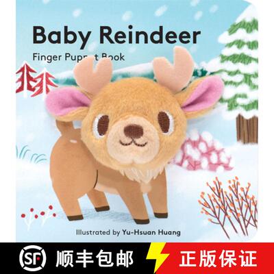 【3-4周达】驯鹿宝宝：手指木偶书 Baby Reindeer: Finger Puppet Book [9781452146614]