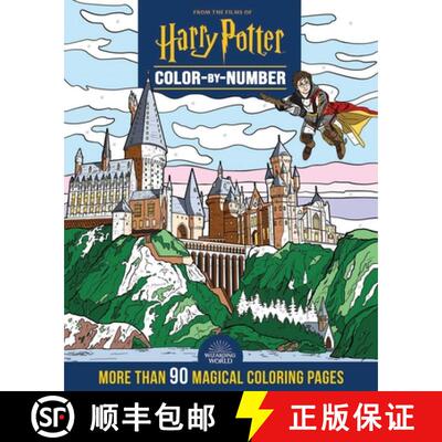 【3-4周达】Harry Potter Color-by-Number - Coloring Book for Teens and Adults, Officially Licensed [9781667206325]
