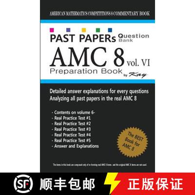【3-4周达】Past Papers Question Bank AMC8 [volume 6]: amc8 math preparation book [9781727633832]