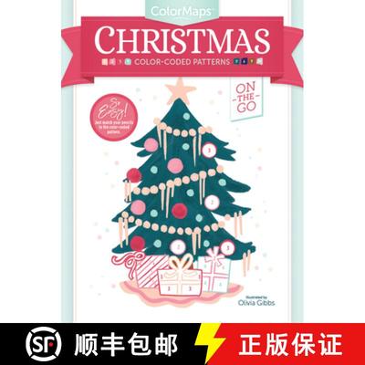 【3-4周达】Colormaps Christmas: Color-Coded Patterns Adult Coloring Book [9780764363047]