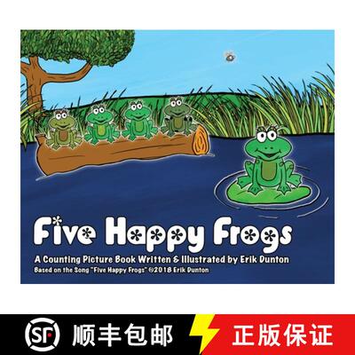 【3-4周达】精装 Five Happy Frogs [9781087891156]