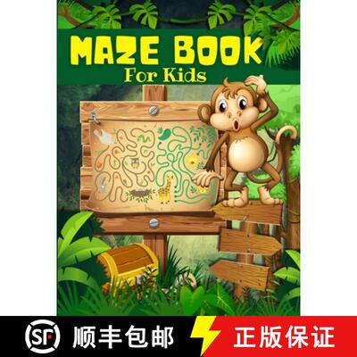 【3-4周达】Maze Book For Kids, Boys And Girls Ages 4-8: Big Book Of Cool Mazes For Kids: Maze Activit... [9786069527467]