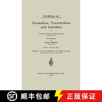 【3-4周达】Nachtrag Zu: Normalien, Vorschriften Und Leits tze Des Verbandes Deutscher Elektrotechnike... [9783662334904]