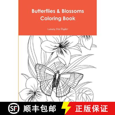 【3-4周达】Butterflies & Blossoms Coloring Book [9781678108342]