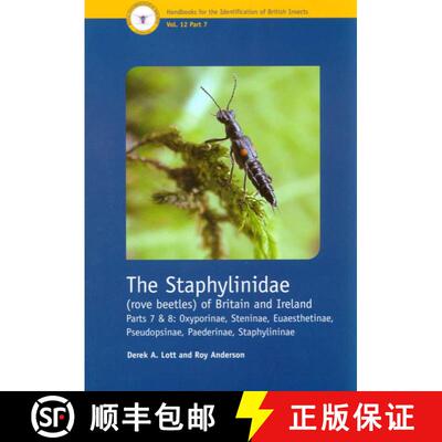 【3-4周达】RES Handbook, Volume 12, Parts 7 & 8: The Staphylinidae (Rove Beetles) of Britain and Irel... [9780901546920]