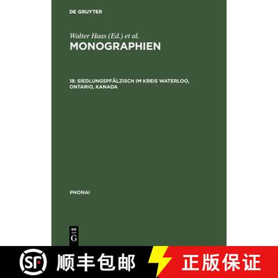 【3-4周达】Monographien, 18, Siedlungspfälzisch im Kreis Waterloo, Ontario, Kanada [9783484230187]