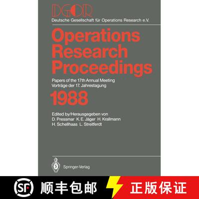 【3-4周达】DGOR : Papers of the 17th Annual Meeting / Vorträge der 17. Jahrestagung 1988 [9783540513322]