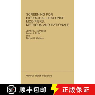 【3-4周达】精装 Screening for Biological Response Modifiers: Methods and Rationale [9780898387124]