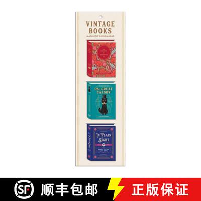 【3-4周达】Vintage Books Shaped Magnetic Bookmarks [9780735366886]