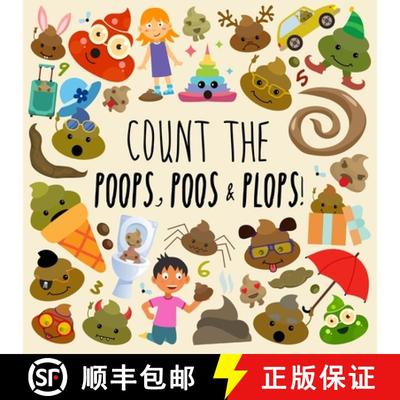 【3-4周达】Count the Poops, Poos & Plops!: A Funny Picture Puzzle Book for 3-5 Year Olds [9781914047015]