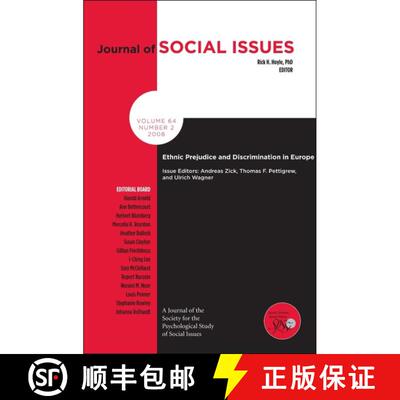 【3-4周达】Ethnic Prejudice And Discrimination In Europe [Wiley文化研究] [9781405188838]