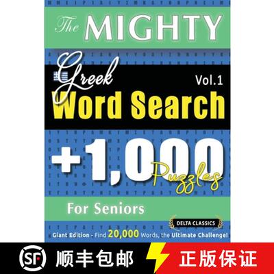 【3-4周达】The Mighty Greek Word Search - 1,000 Puzzles for Seniors - Delta Classics - Giant Edition ... [9798349053580]