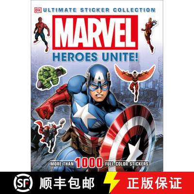 【3-4周达】Ultimate Sticker Collection: Marvel: Heroes Unite!: More Than 1,000 Reusable Full-Color St... [9781465416841]