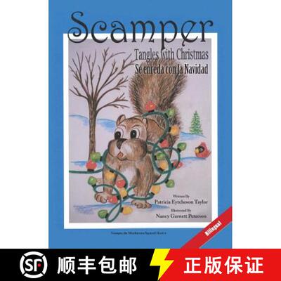 【3-4周达】精装 Scamper Tangles with Christmas - Bilingual [9781495163685]