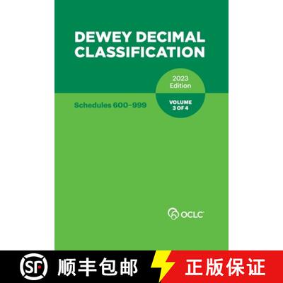 【3-4周达】Dewey Decimal Classification, 2023 (Schedules 600-999) (Volume 3 of 4) [9781556532733]
