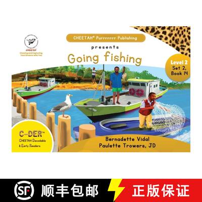 【3-4周达】C-DER (CHEETAH Decodable Early Readers, Set 2, Book 14, Going Fishing [9798330338672]