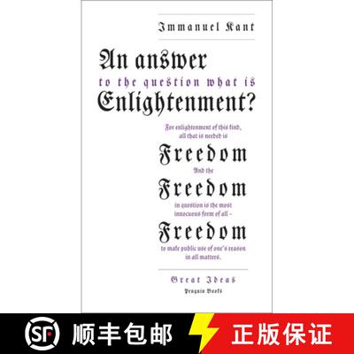 【3-4周达】Great Ideas an Answer to the Question: What Is Enlightenment? [9780141043883]
