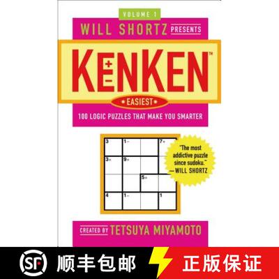 【3-4周达】Will Shortz Presents Kenken Easiest Volume 1: 100 Logic Puzzles That Make You Smarter [9780312547394]