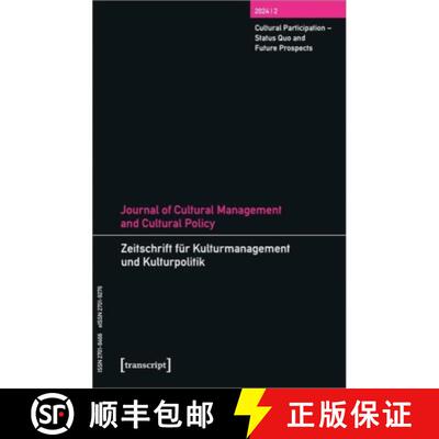 【3-4周达】Journal of Cultural Management and Cultural Policy/Zeitschrift fur Kulturmanagement und Ku... [9783837668704]