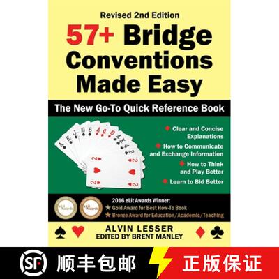 【3-4周达】精装 57+ Bridge Conventions Made Easy: The New Go-To Quick Reference Book [9780999322932]