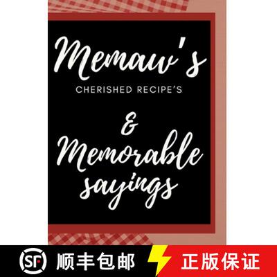 【3-4周达】Memaw's Cherished Recipes Cookbook: Blank recipe book for Memaw's Memorable Recipes [9780557946617]