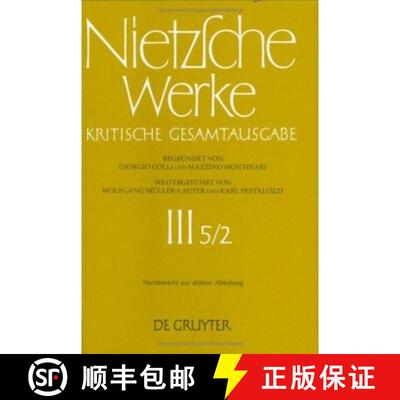 【3-4周达】精装 Nachbericht Zur Dritten Abteilung : Erster Halbband: Kritischer Apparat: Die Geburt D... [9783110077742]
