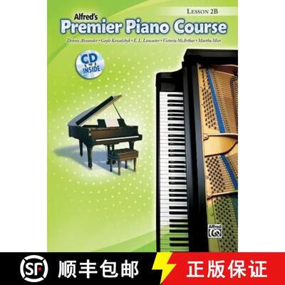 【3-4周达】Premier Piano Course Lesson Book, Bk 2b: Book & CD [With CD] [9780739041390]