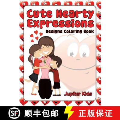 【3-4周达】Cute Hearty Expressions: Designs Coloring Book [9781683051879]