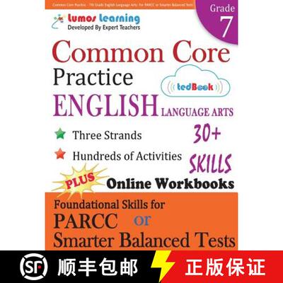 【3-4周达】Common Core Practice - 7th Grade English Language Arts: Workbooks to Prepare for the PARCC... [9781940484532]