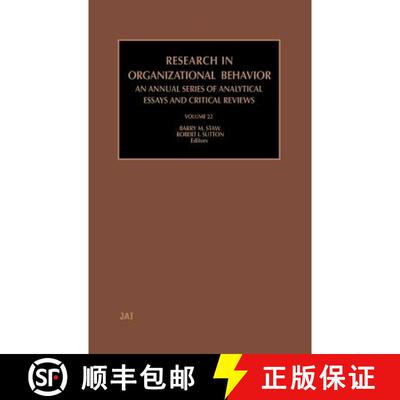 【3-4周达】Research in Organizational Behavior, Volume 22 [9780762306411]