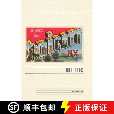 【3-4周达】Vintage Lined Notebook Greetings from Endicott, New York [9798385438693]