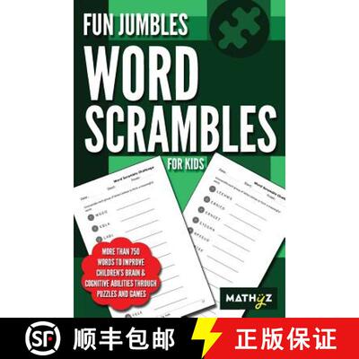 【3-4周达】Fun Jumbles Word Scrambles for Kids: More than 750 words to improve children's brain & cog... [9780999740859]