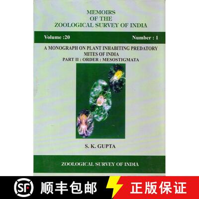 预订 A Monograph on Plant Inhabiting Predatory Mites of India, Part 2 [9788181710109]