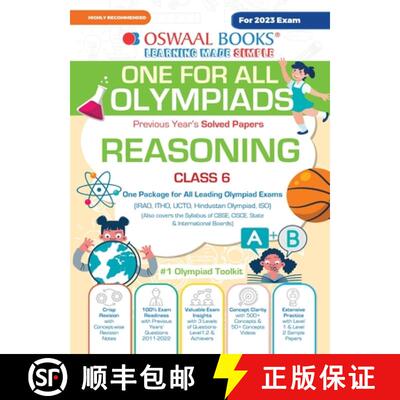 【3-4周达】Oswaal One For All Olympiad Previous Years' Solved Papers, Class-6 Reasoning Book (For 202... [9789356345188]