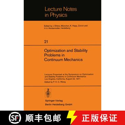 【3-4周达】Optimization and Stability Problems in Continuum Mechanics: Lectures Presented at the Symp... [9783540062141]