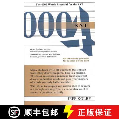 【3-4周达】SAT 4000: The 4000 Words Essential for the SAT [9781889057798]