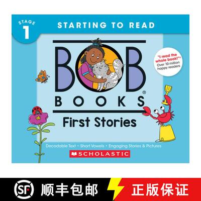 【3-4周达】Bob Books - First Stories Hardcover Collection of 12 Stories | Decodable Phonics Stories, ... [9781546116820]