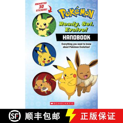 【3-4周达】Ready, Set, Evolve! Handbook (Pokémon) (Media Tie-In): With Lenticular Stickers [9781338871395]