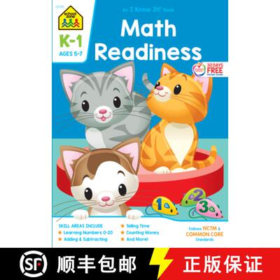 【3-4周达】School Zone Math Readiness Grades K-1 Workbook [9781589473225]