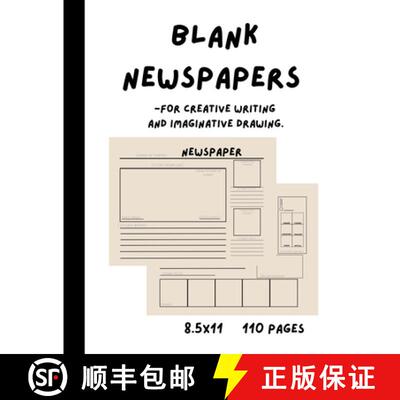 【3-4周达】Blank Newspapers for Creative Writing and Imaginative Drawing [9798986438443]