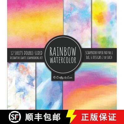 【3-4周达】Rainbow Watercolor Scrapbook Paper Pad Vol.1 Decorative Crafts Scrapbooking Kit Collection... [9781951373016]