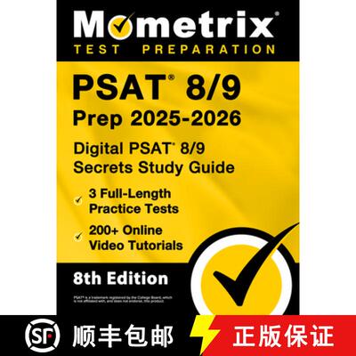 【3-4周达】PSAT 8/9 Prep 2025-2026 - 3 Full-Length Practice Tests, 200+ Online Video Tutorials, Digit... [9781516726721]